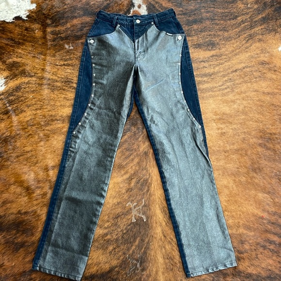 Rough Rider | Jeans | Vintage Roughrider Jeans Leather And Denim Size 9 ...